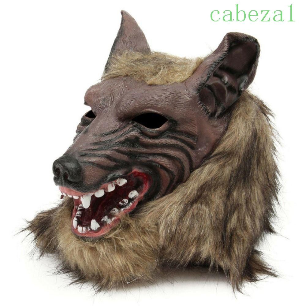 CABEZA Latex Wolf Head Mask, Latex Scary Halloween Wolf Costume, Funny ...