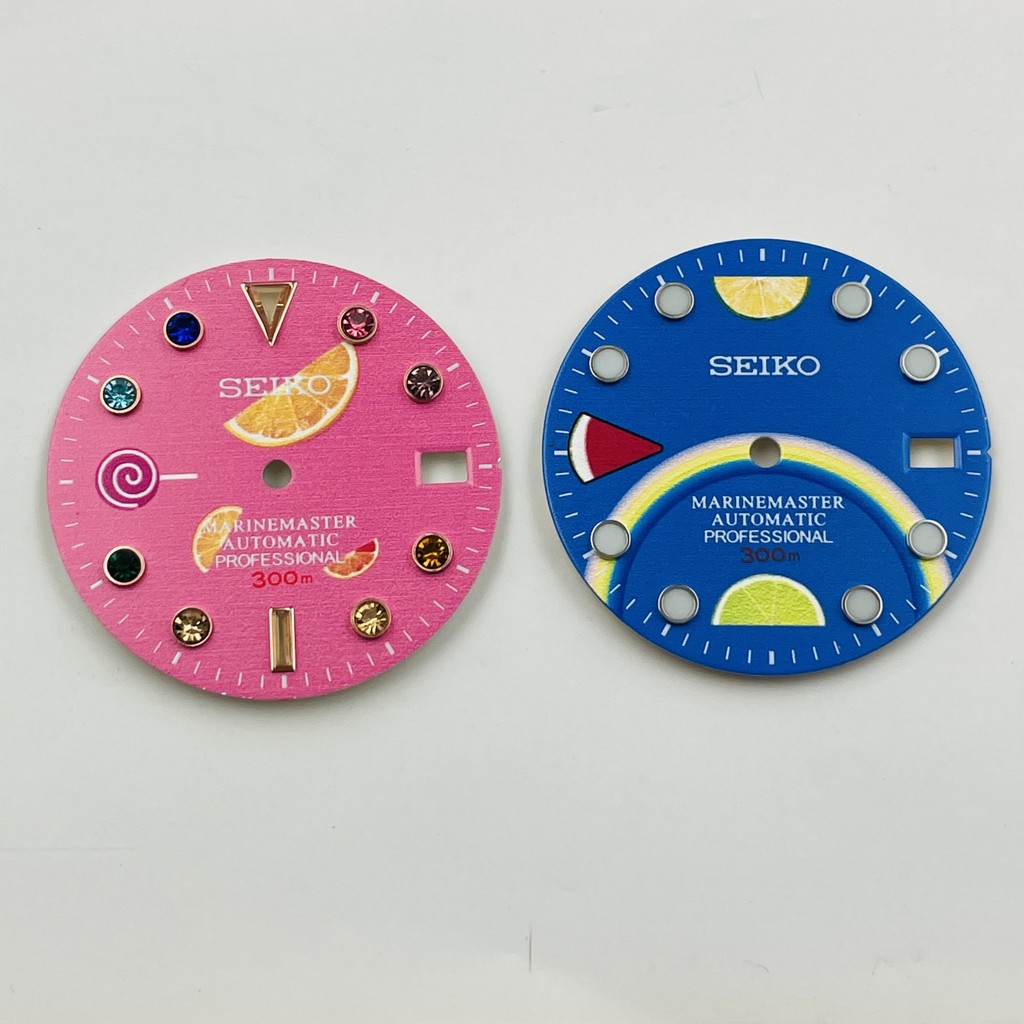 Modified NH35 Dial Water Ghost Diving Surface Fruit Surface Colored ...