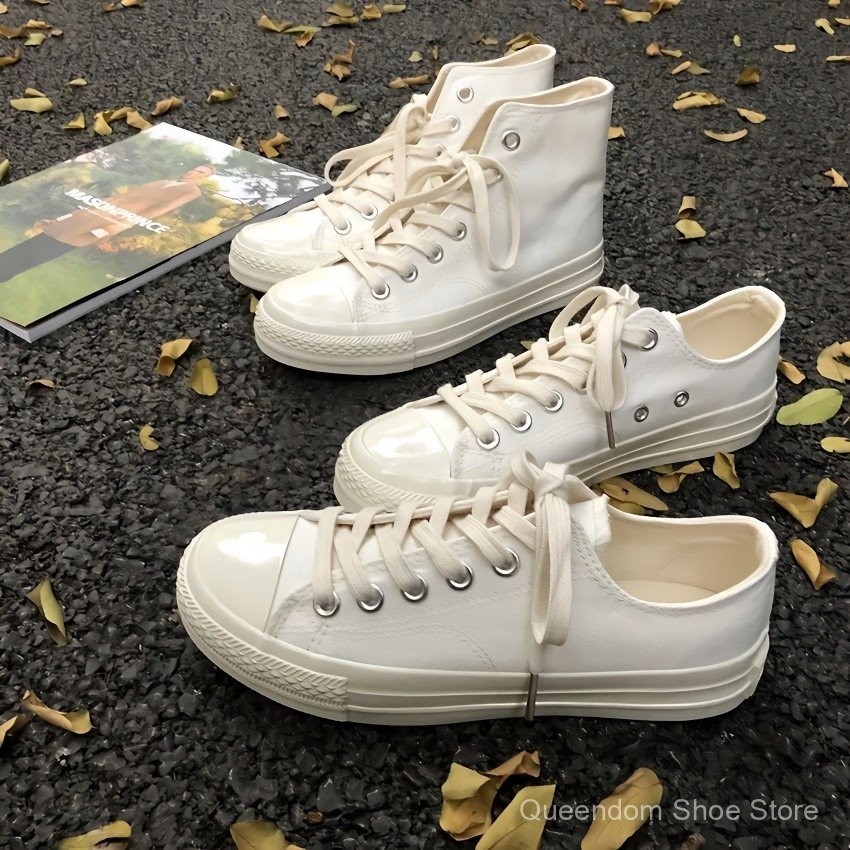 Kasut kanvas putih tulen 1970an gaya jalanan 2025 yang popular di ...