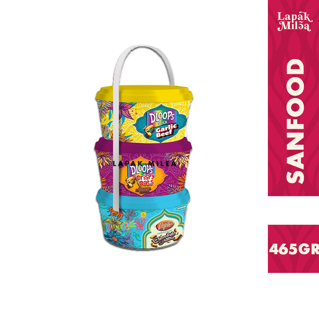 Rantang Sanfood D'loops Stick Garlic Beef | Crispy Oats Chocofee ...