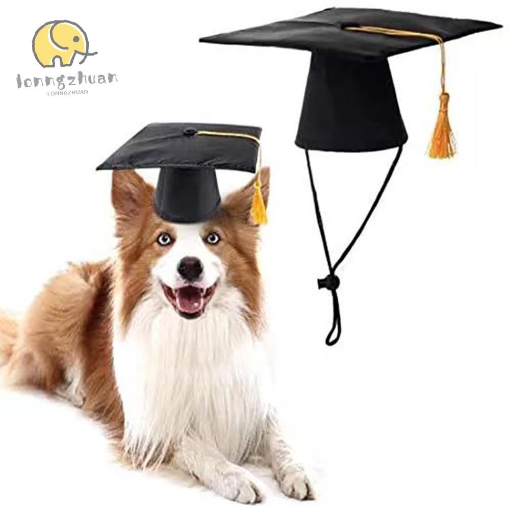 LONNGUVO 2Pcs/Set Pet Graduation Caps, with Bow Tie Congrats Grad Cats ...