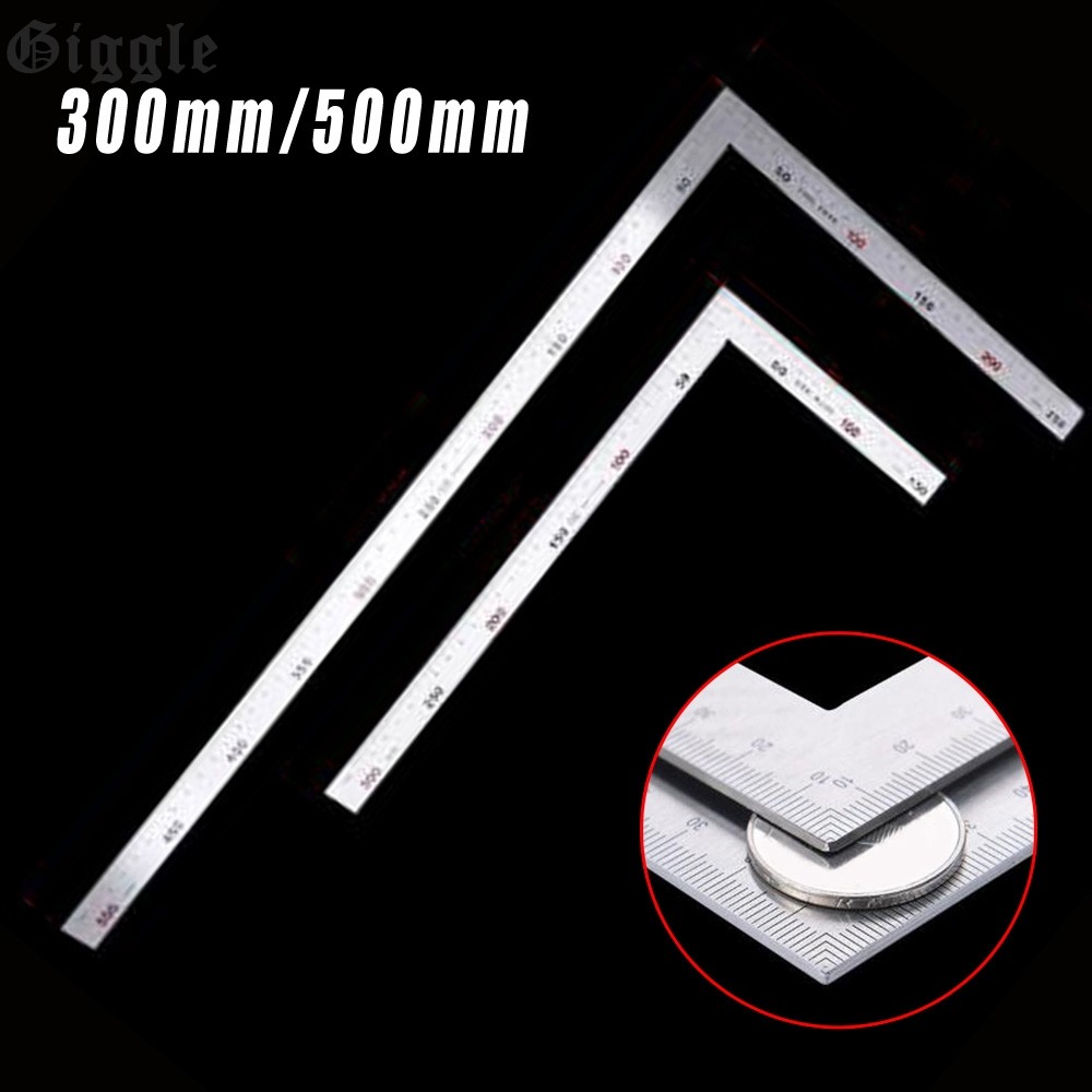【GIG】Scale Mark Right Angle Double Side L Fram Stainless Steel Square ...