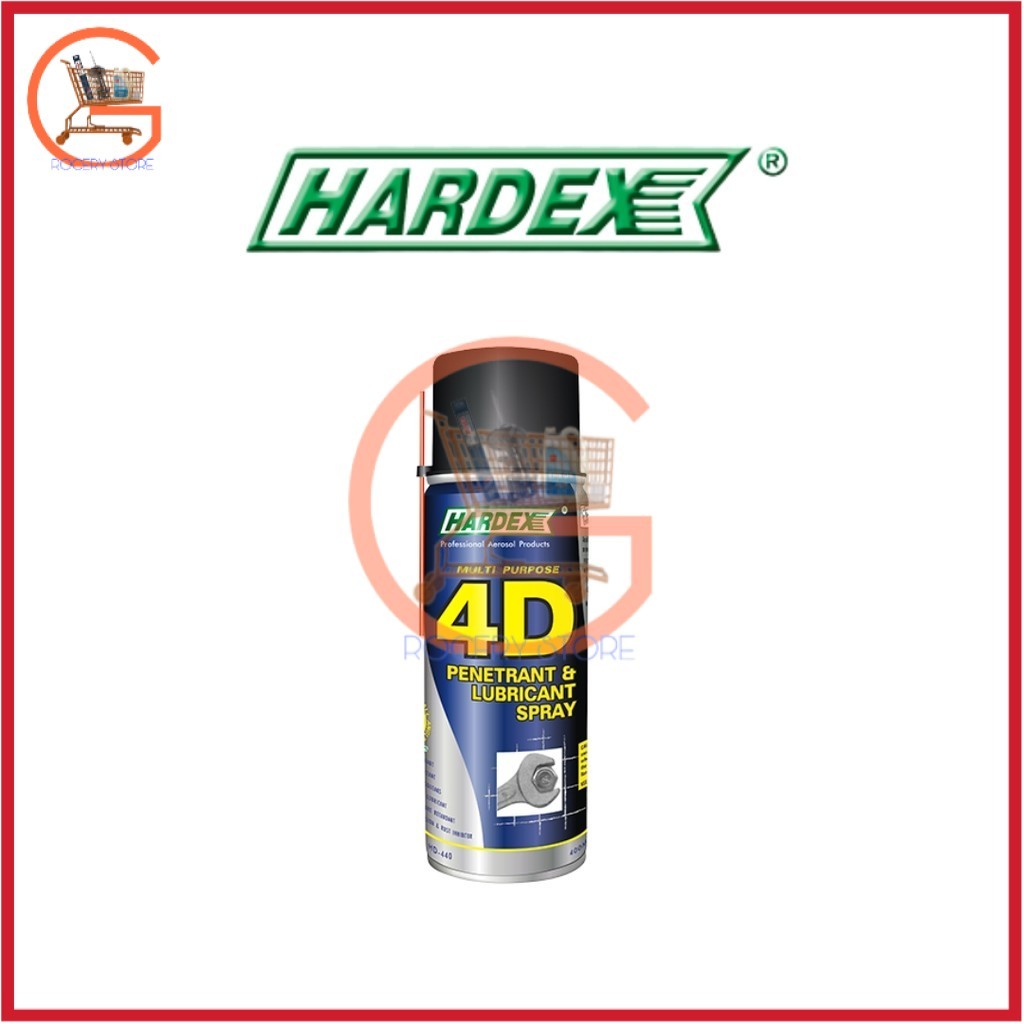 HARDEX WD40 4D PENETRANT & LUBRICANT SPRAY 400ML HD440 ANTI RUST ...