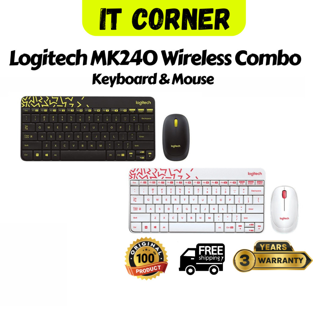 Logitech Wireless Combo MK240 Radio Transfer, PC / Mac, Keyboard ...