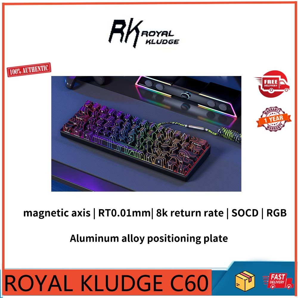 RK C60 Gaming Magnetic Axis Customized RGB Mechanical Keyboard RT0.01MM ...