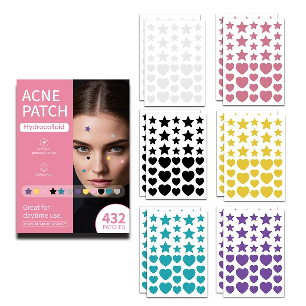 600pcs/box Colorful Acne Patch Set Hydrocolloid Star Shaped Acne ...