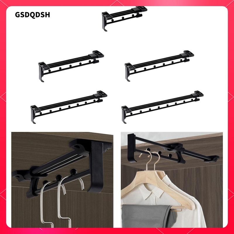 [gsdqdsh] Pull Out Clothes Hanger Rod Closet Pole Extendable Heavy Duty ...