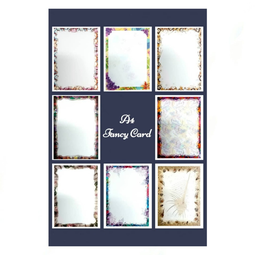 A4 Fancy Card / Kertas Folio / Project Paper 80gsm (00802) (1pack10s ...