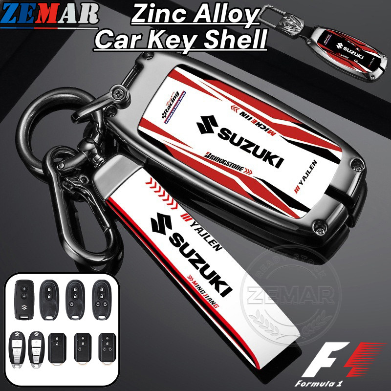 Suzuki Car Key Shell Key Case Zinc Alloy Racing Style Key Cover Smart ...
