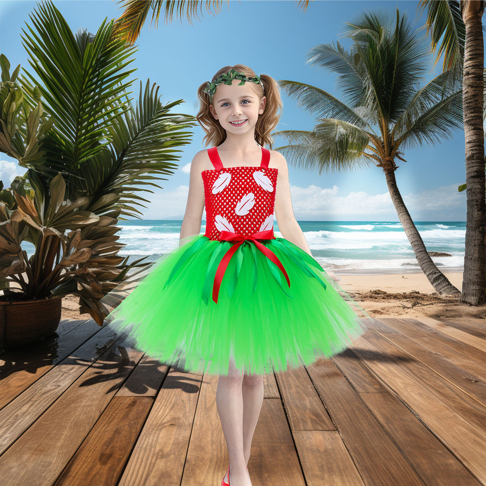 Kids Girls Anime Stitch Lilo Mesh Tutu Dress Children Halloween Cosplay ...