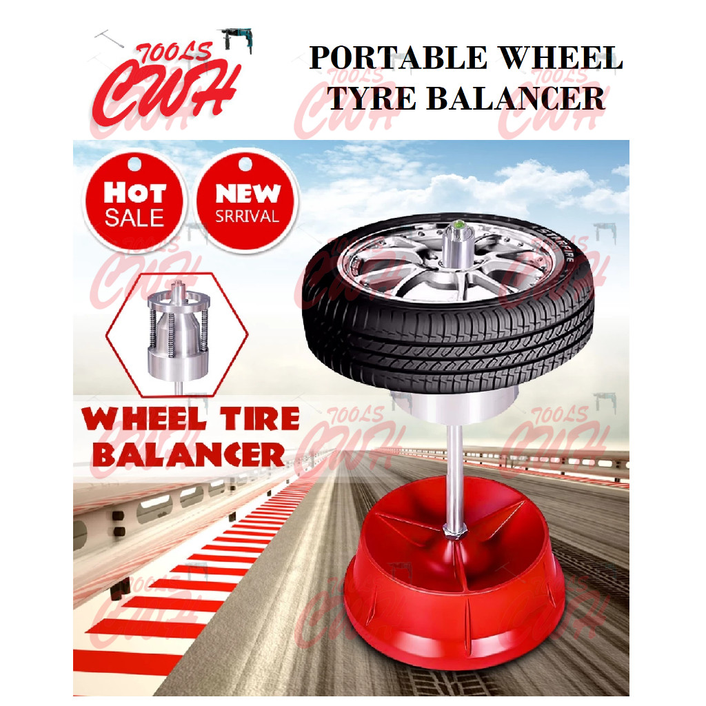 PORTABLE CAR VEHICLE TRUCK TYRE TIRE WHEEL HUB RIM BUBBLE BALANCER ...