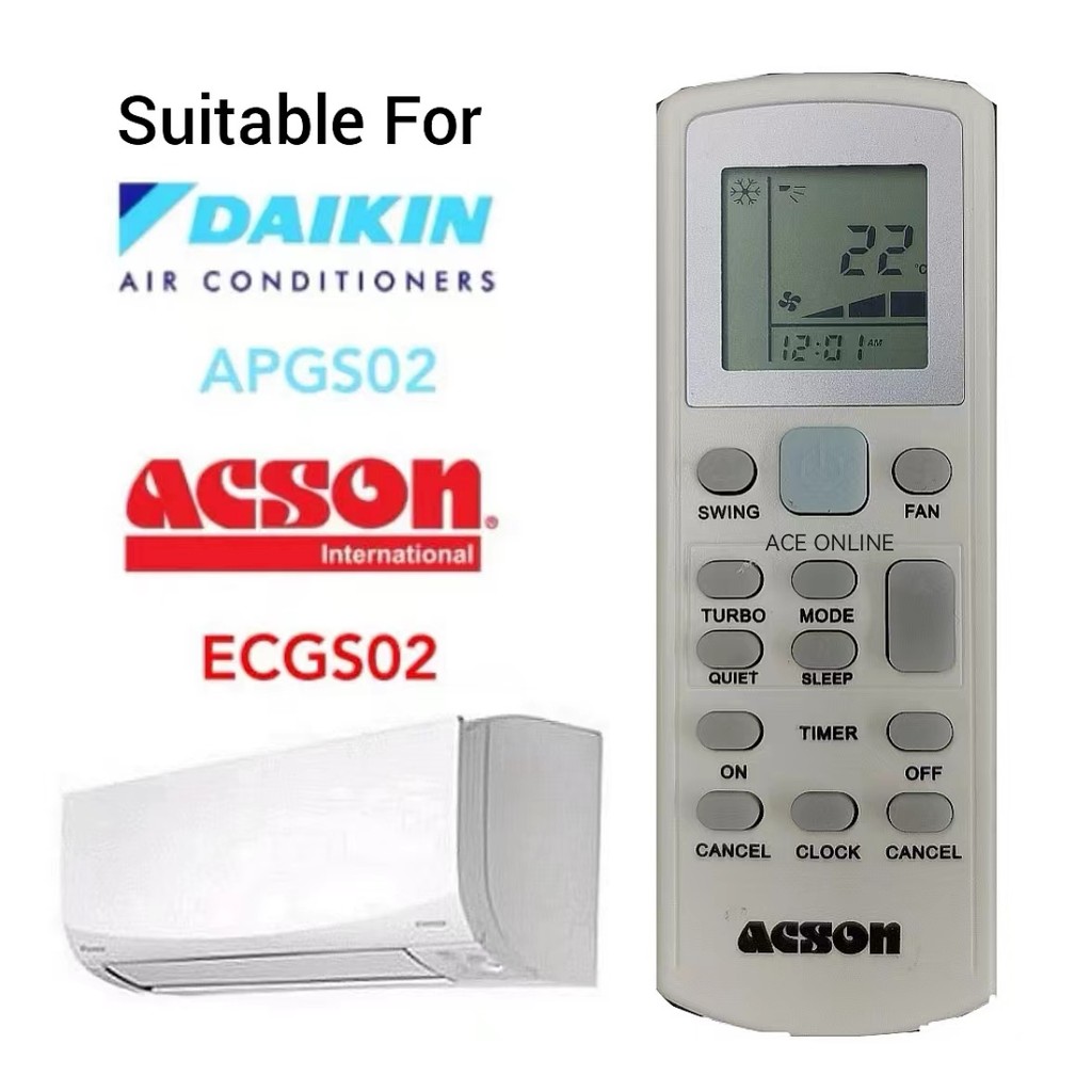 Acson Air Cond Aircond Air Conditioner OEM Replacement Remote Control ...