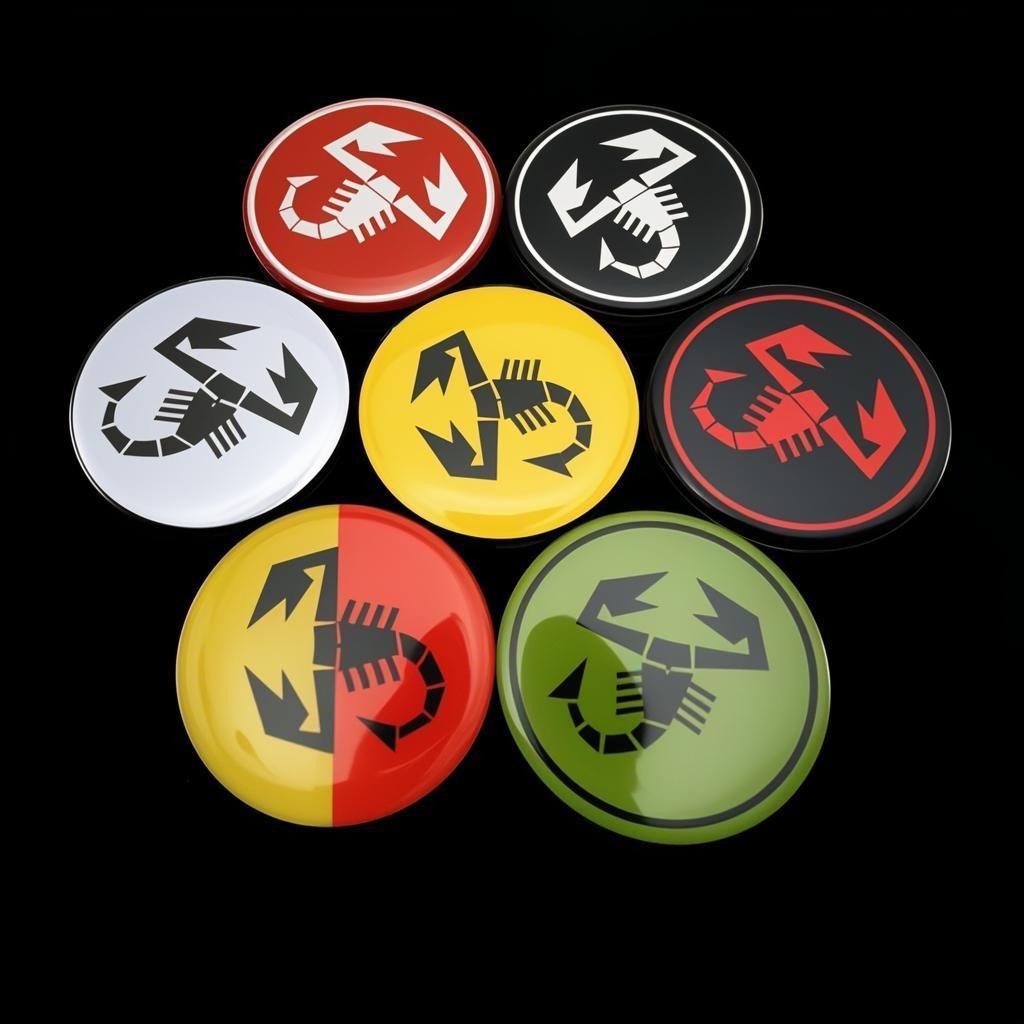 4PCS 50mm (44mm) Wheel Hub Center Caps for Fiat Abarth Compatible with ...