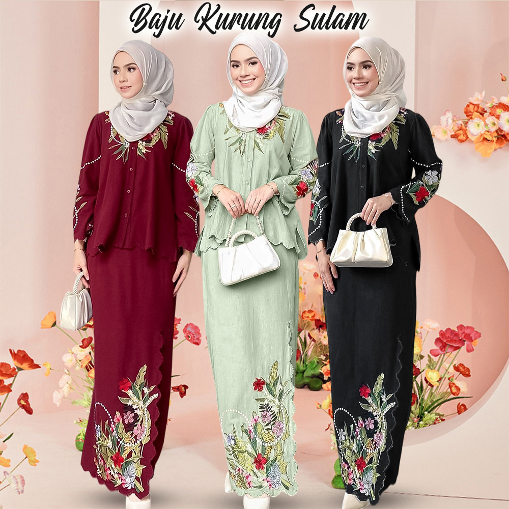 READY STOCK MY BAJU KURUNG MODEN 2024 Sulam KURUNG Plain viral baju ...