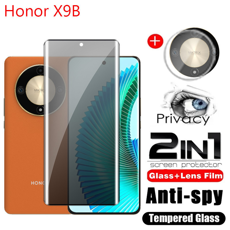 Honor X9C X9D X9B X9A 5G 2023 Curved Privacy Tempered Glass Screen ...