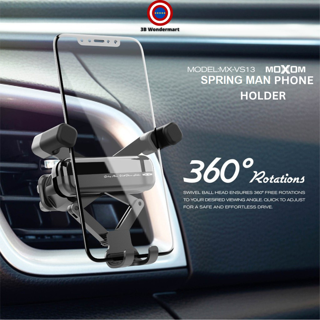 Moxom MX-VS13 Gravity Double Grip Auto Lock Air Cond Air Vent Vehicle ...