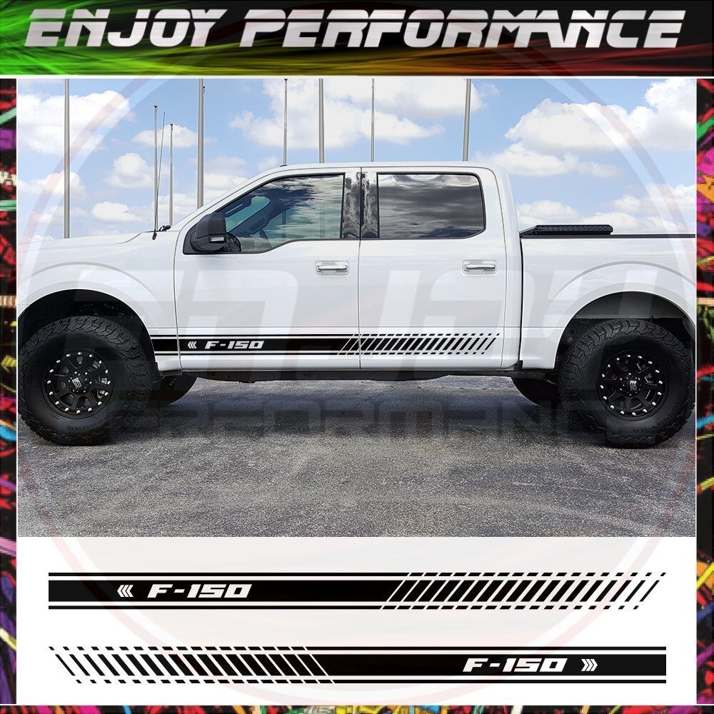 Car Door Side Skirt Stickers For Ford F150 F-150 SVT Raptor SuperCrew ...