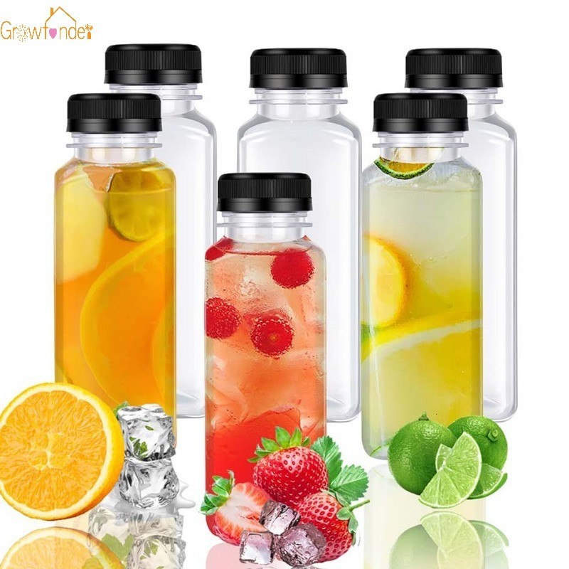 150/250/350/500ml Kitchen Empty Plastic Juice Bottles Clear Bulk Drink ...