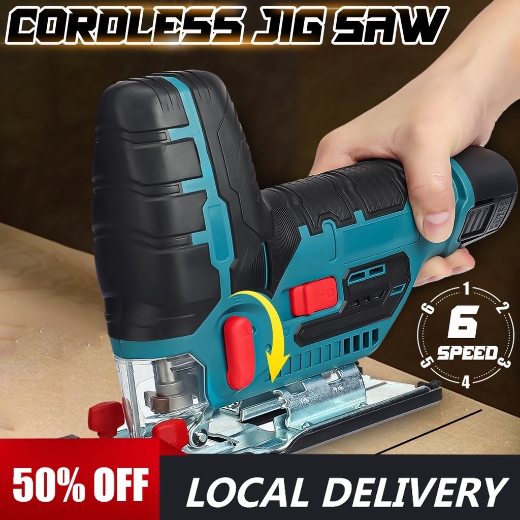 12V 5600RPM Portable Cordless Jig Saw 70mm Electric Jigsaw 6 Speed ...