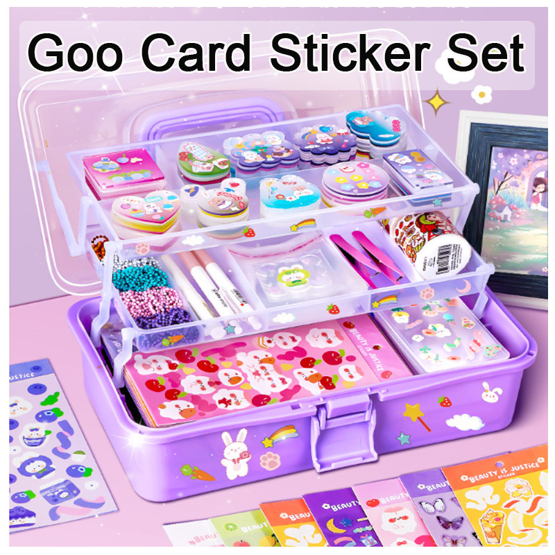 Goo Sticker Set Children's Girl Toy Full Set of Materials Packages ...
