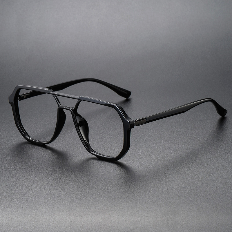 TR90 Double Beam Glasses Frame Large frame Eyewear Men Women Square ...