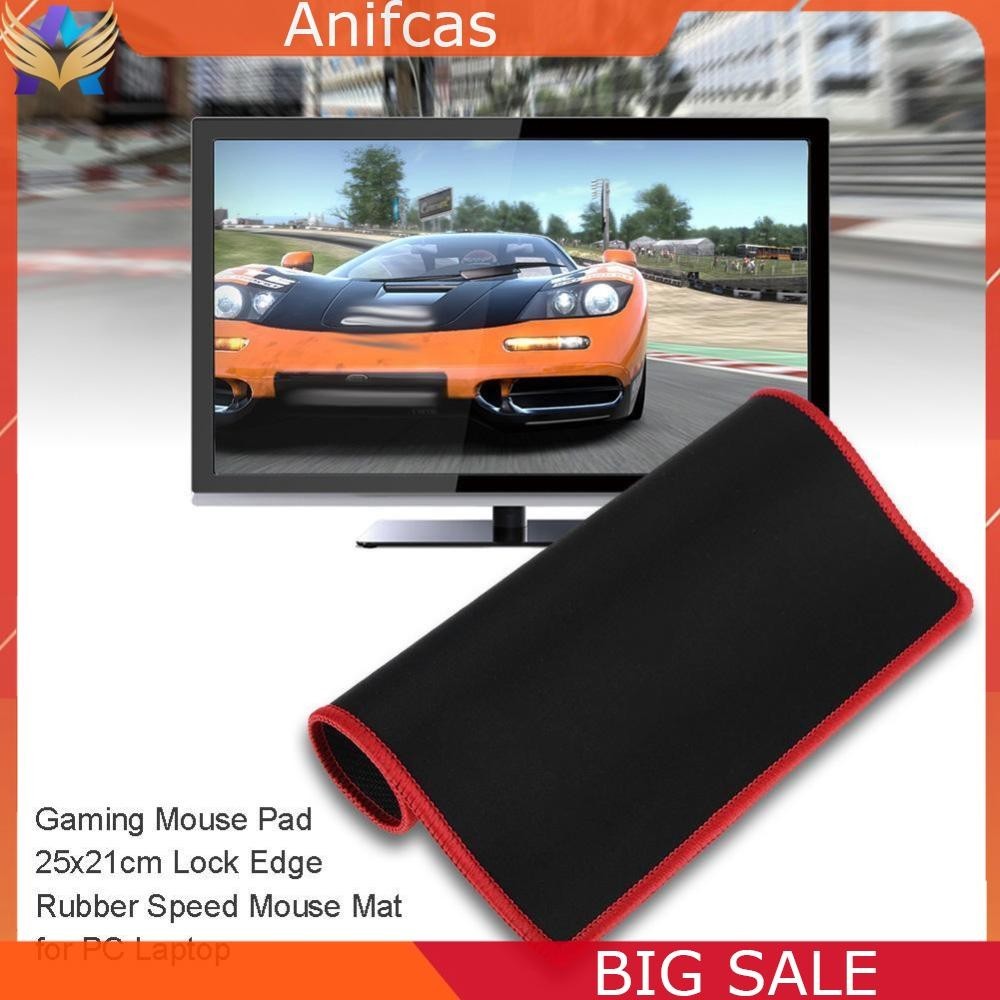 Anifcas Gaming Mouse Pad 25x21cm Lock Edge Rubber Speed Mouse Mat for ...