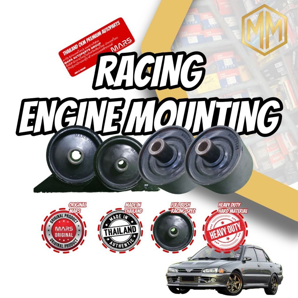 🔥 MARS 🔥 ORIGINAL FULL RUBBER RACING ENGINE MOUNTING WIRA / GSR / EVO 1 ...