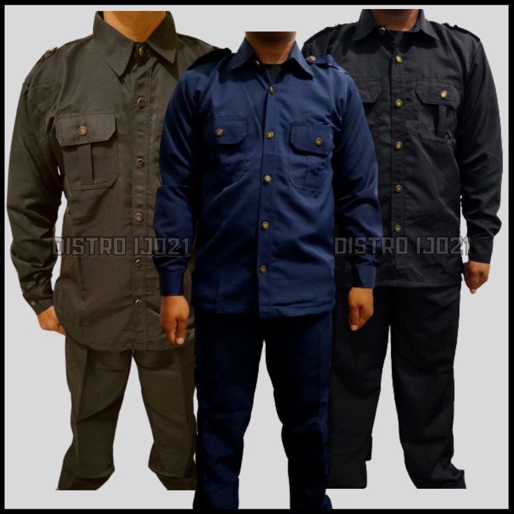 HITAM Black Long Sleeve SAFARI Uniform Black Long Sleeve SAFARI Uniform ...