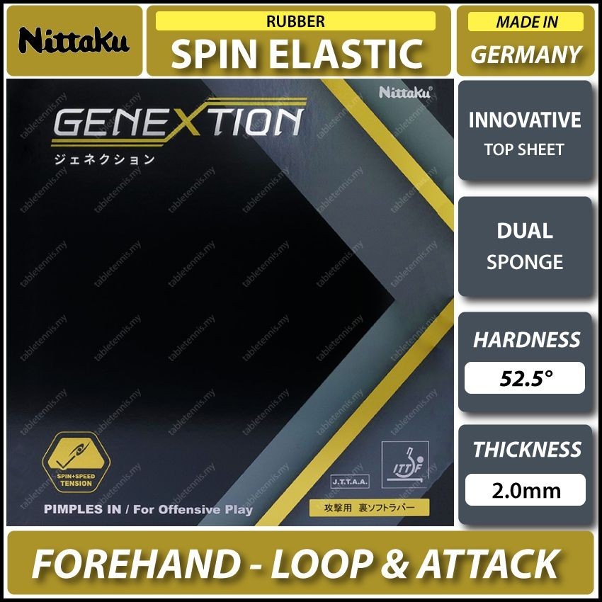 2024 New Nittaku Genextion Table Tennis Spin Elastic Rubber Getah Ping Pong Made In Germany ...