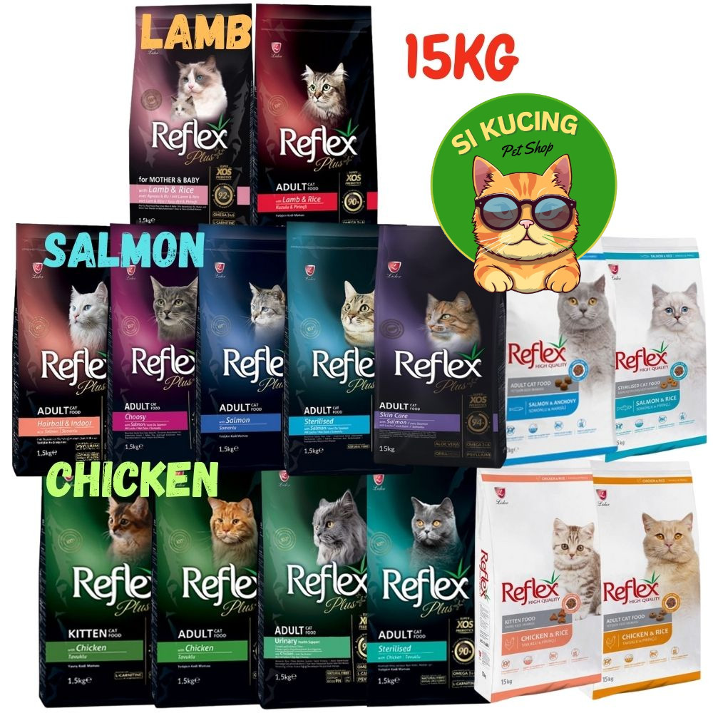 (Exp 12/2025) Reflex Cat Food 15kg (Reflex Plus/ Reflex High Quality)(Kitten Adult Urinary ...