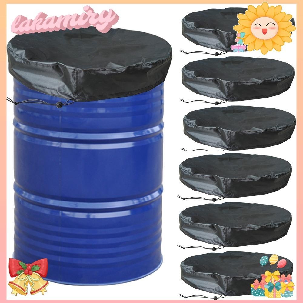 LAKAMIRY Drum Cover, 55 Gallon with Stretchable Drawstring Rain Barrel ...