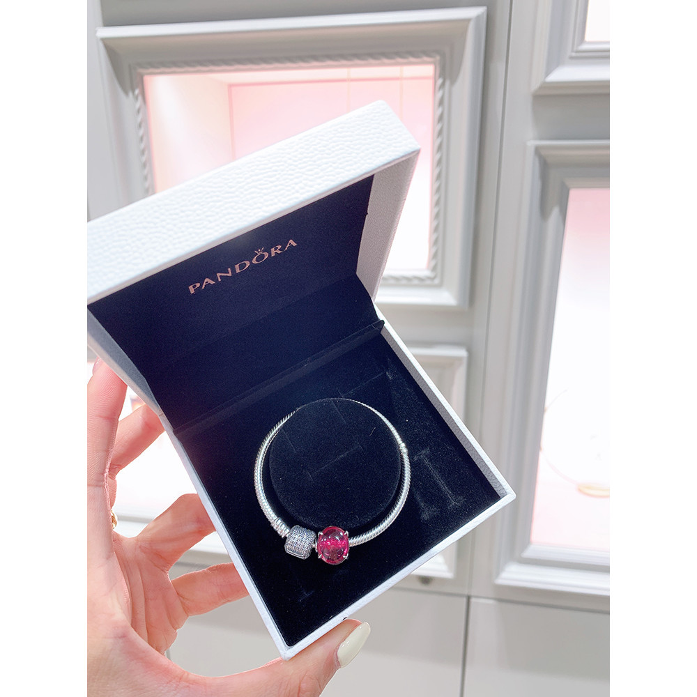 Pandora Pandora 925 silver purple oval arc gemstone string beads, DIY ...