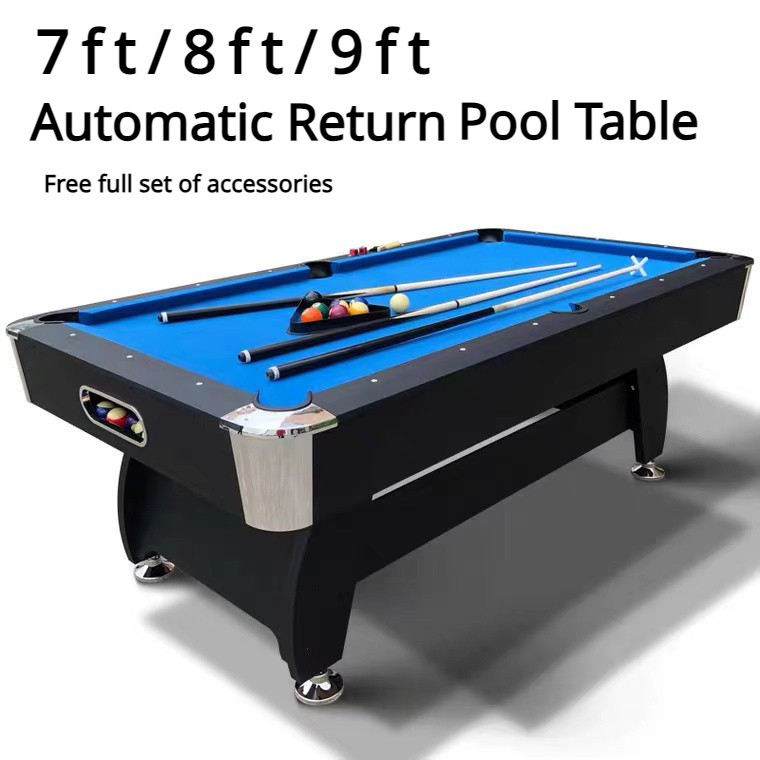 7ft/8ft/9ft Pool Table Adult Automatic Return billiard,Home Indoor Billiard Table | Shopee Malaysia
