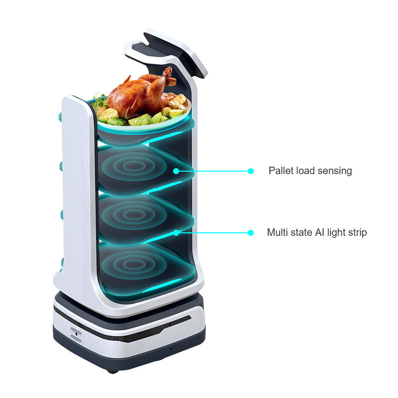 DF-DR2 Artificial Intelligence Food Delivery Robot Restaurant Equipment ...