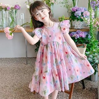 Girls' Summer Dress New Fashion Baby Sweet Floral Skirt Chiffon ...
