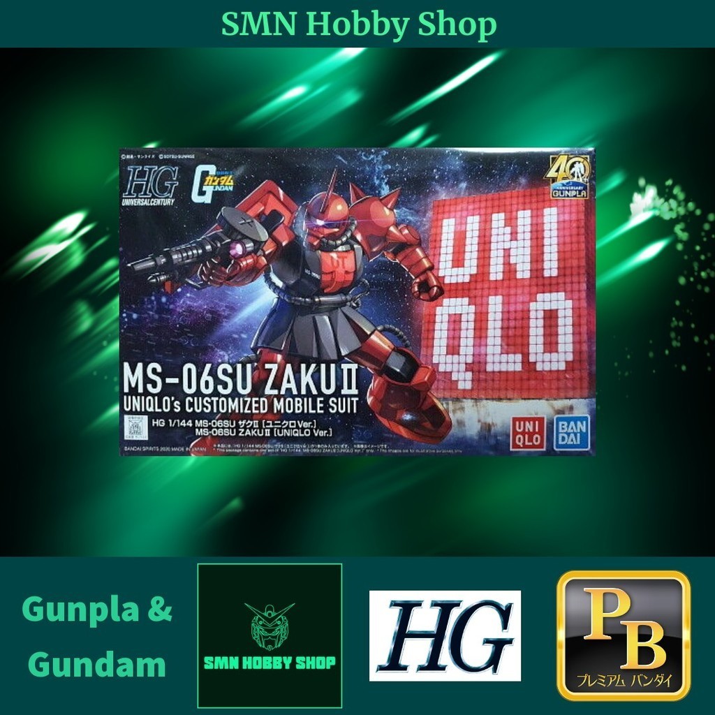 HG 1/144 MS-06SU Zaku II UNIQLO Ver Gunpla Gundam Toys Plastic Model ...