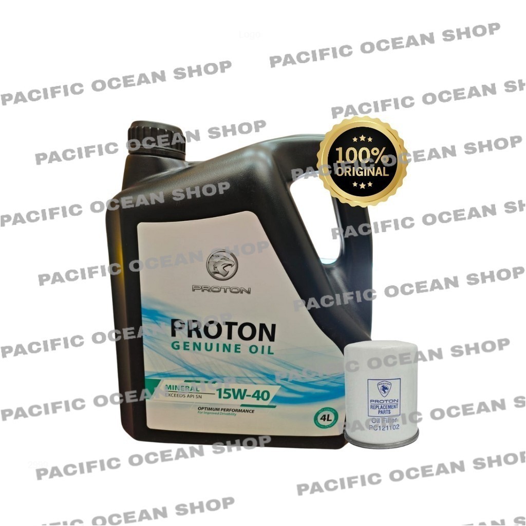(100% ORIGINAL) PROTON 15W40 4L MINERAL ENGINE OIL SAGA BLM FL FLX WAJA ...