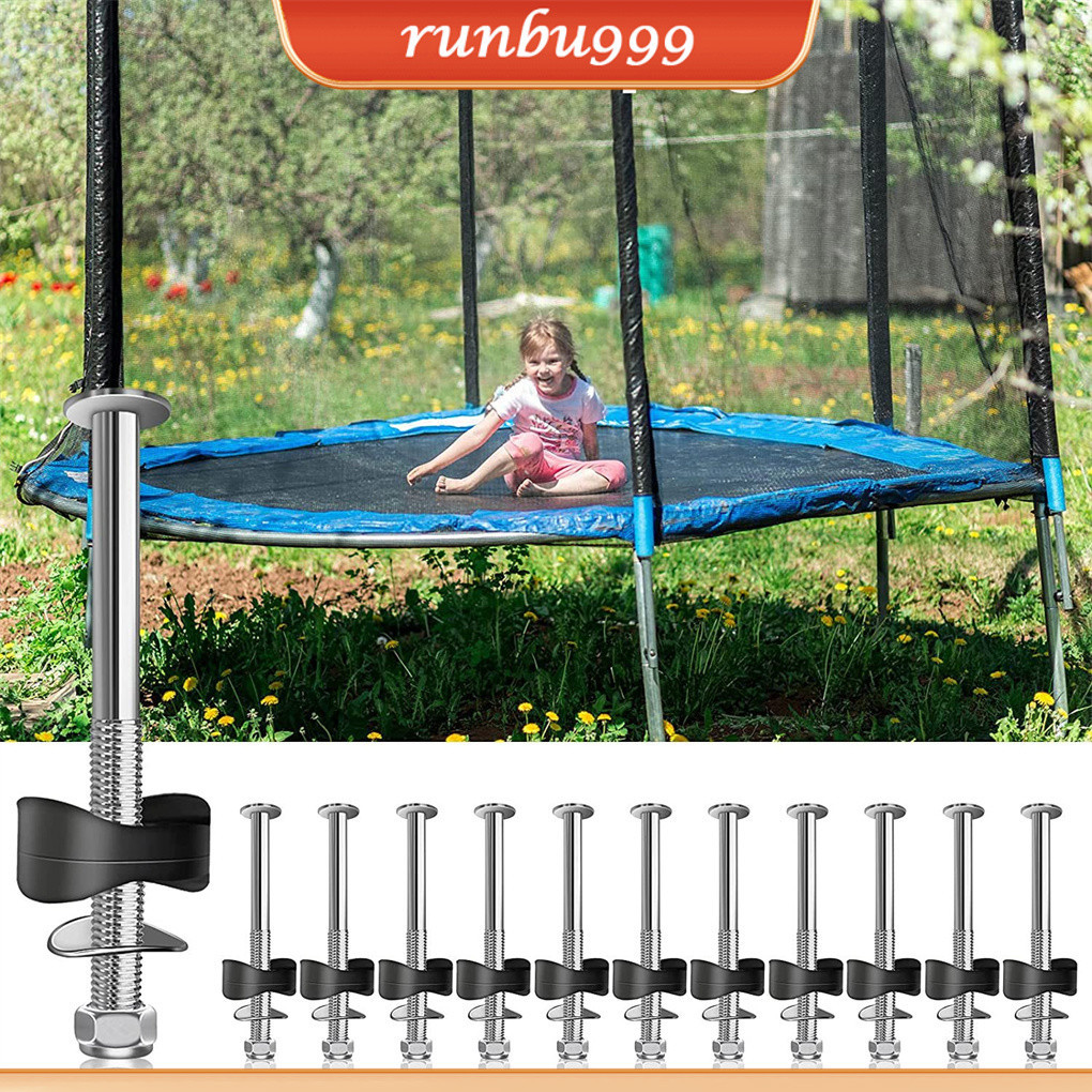 12 Pieces Trampoline Long Screws Set Universal Pole Jump Stability Tool ...