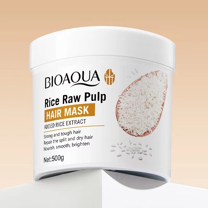 BIOAQUA Natural Organic Rice Hair Mask Keratin Nourishing Hair Repair ...