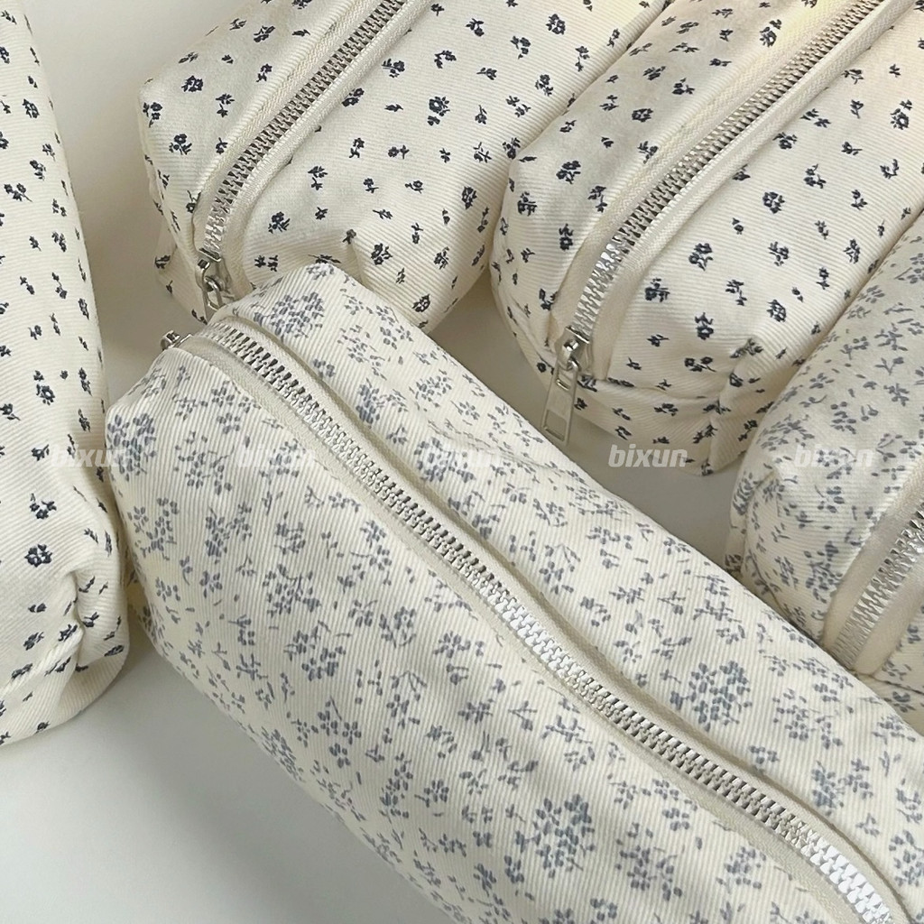 Small Fresh Floral Pen Bag Large Capacity Pencil Case Makeup Bag ...