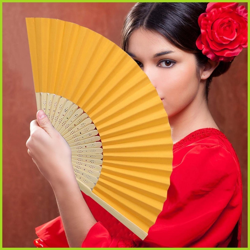 Folding Hand Fan Chinese Japanese Vintage Silk Elegant Retro Hand Fan ...