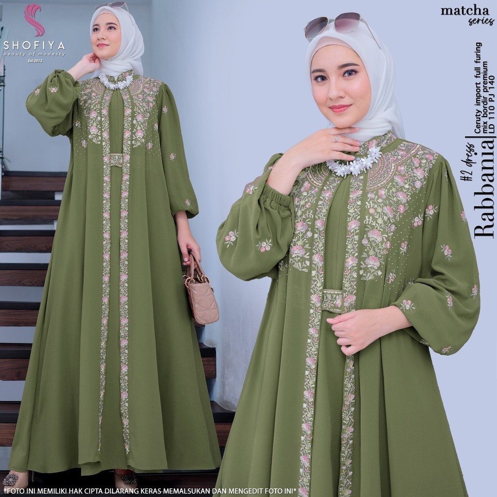🔥 READY STOCK SHF Rabbania Jubah Sulam Bunga Gown Muslimah Maxi Dress ...