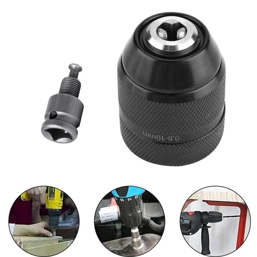 3/8-24UNF Thread 0.8mm-10mm Keyless Metal Drill Chuck Adapter For Hand ...