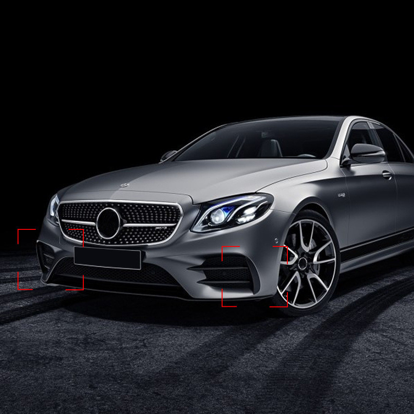 For Mercedes Benz E W213 Front Fog Lamp Grill Grille Covers Stickers Canard Splitter Body Kit ...