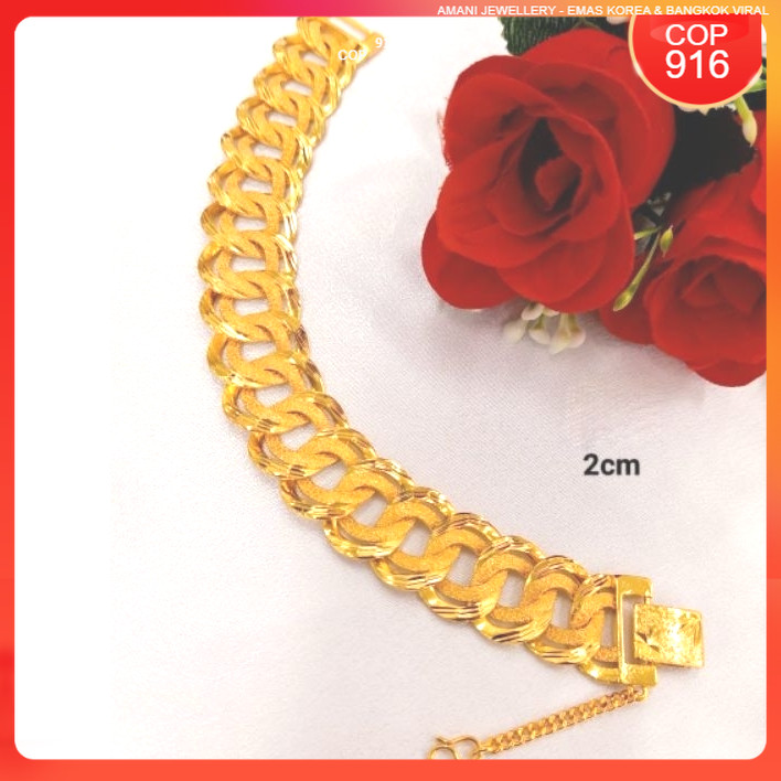 🔥Gelang Tangan CoCo KinG COP 916 EMAS BANGKOK Persis Ori Bracelet Gold ...