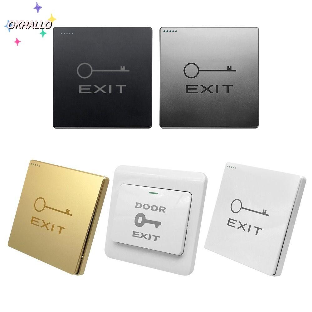 OKHALLO Door Exit Button Switch Plastic Door Access Control System Control Door button Push Lock ...