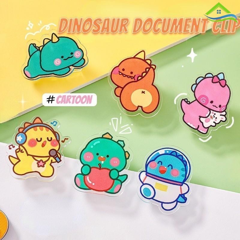 Cute Cartoon Dinosaur Shape Plastic Document Organize Clip - Student ...