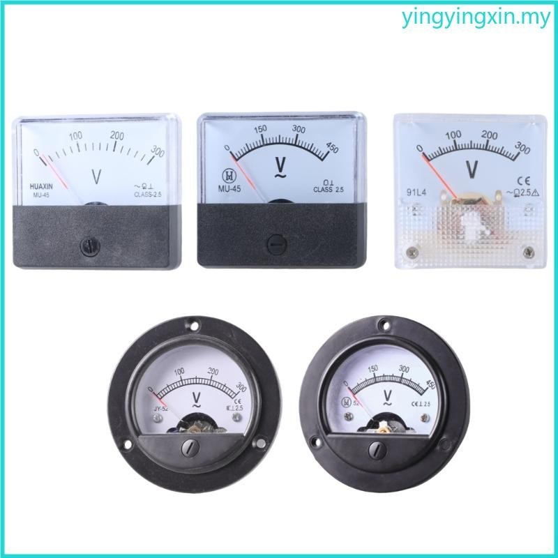 YIN Voltmeter AC0-300Volt AC0-450V Round Square Analog Panel Volts ...