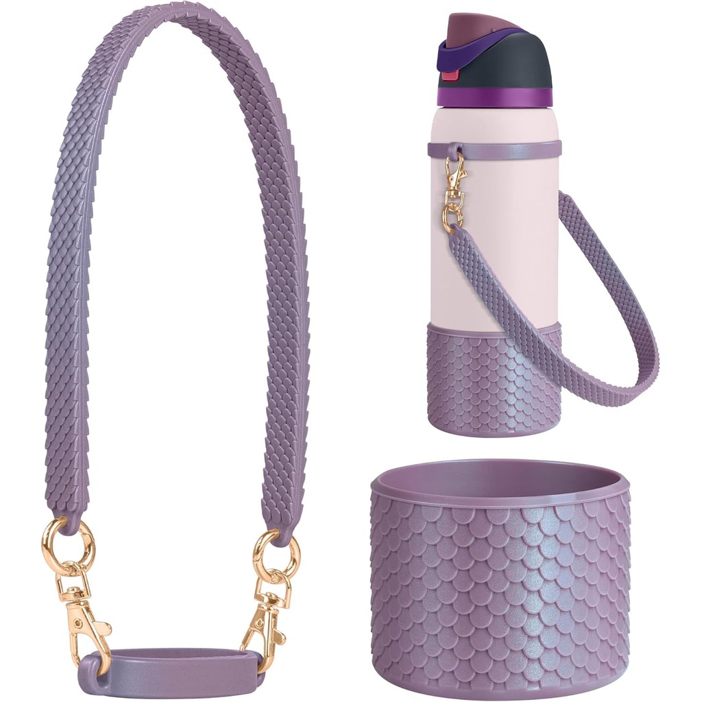 owala strap Silicone Boot Set for Owala Water Bottle 24oz 32oz 40oz, Anti-Slip Protective Sleeve ...