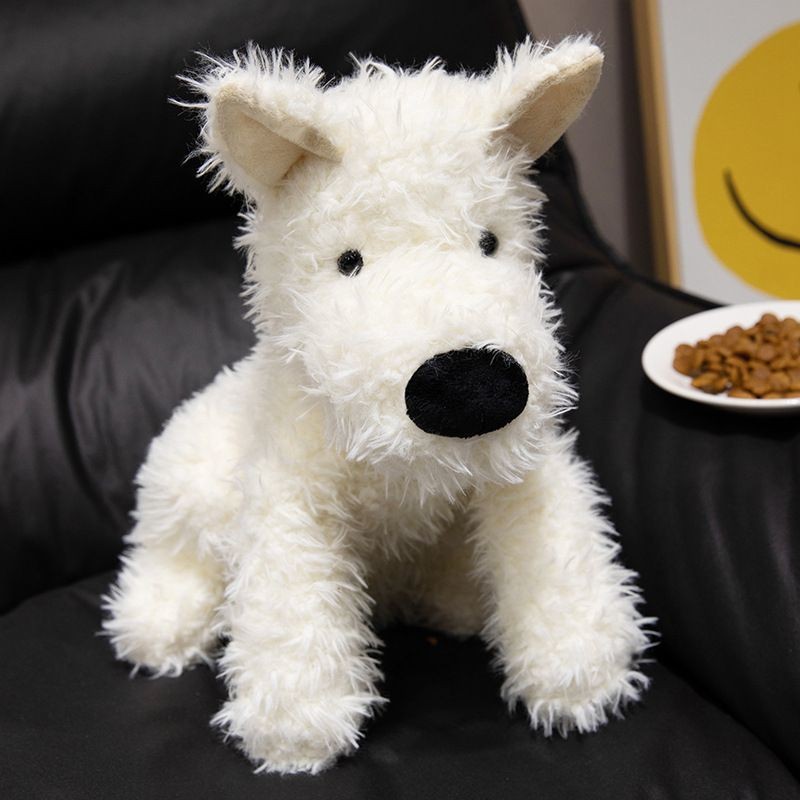 White West Highland Dog Doll Scribble Puppy Doll Cute Plush Toy ...